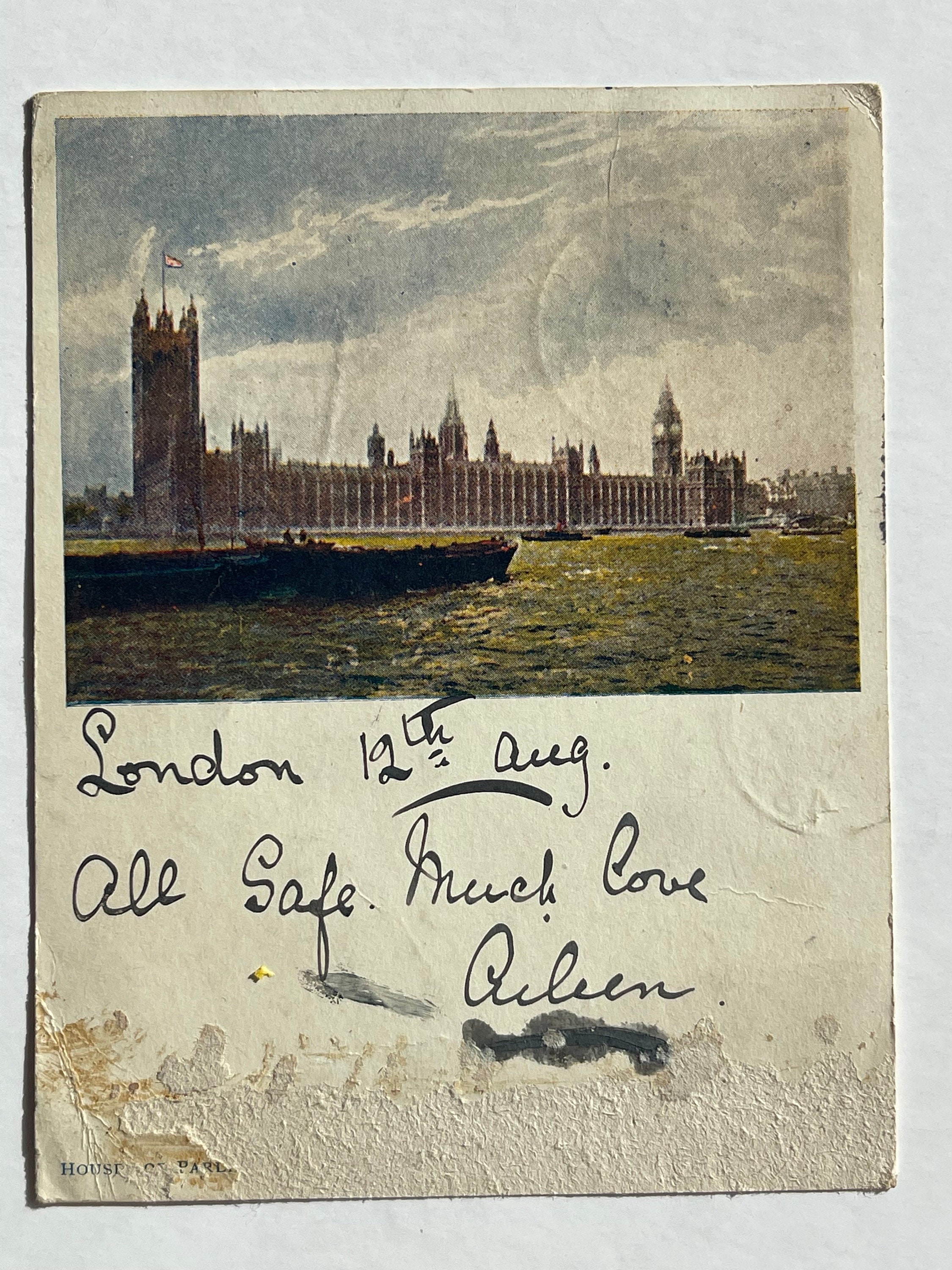 Antique 1898 London House of Parliament Post Card Queen Victoria 1c ...