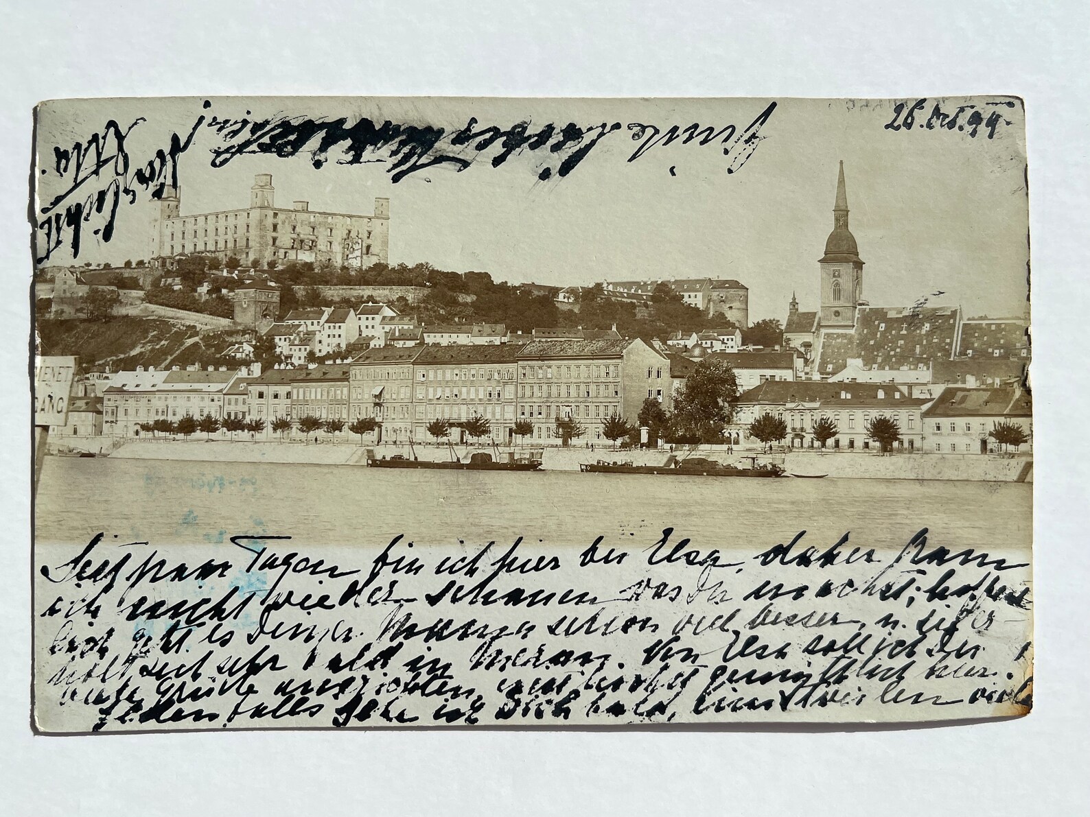 Vintage 1899 Pozsony Hungary Post Card With Town Cancel Over Newspaper ...