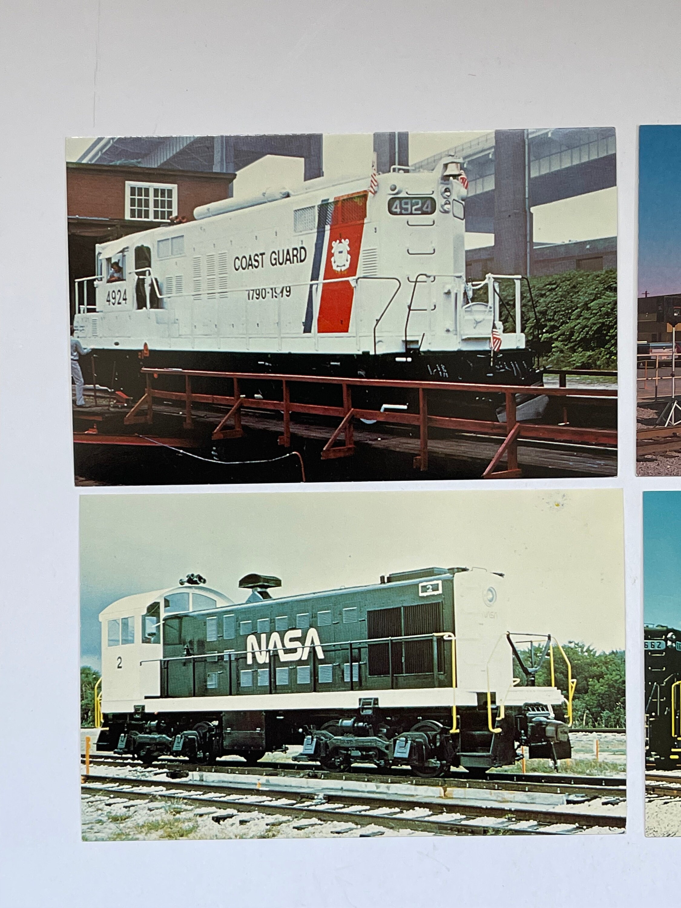 Vintage Set of 4 Military and NASA Train Railway Postcards Collectable ...