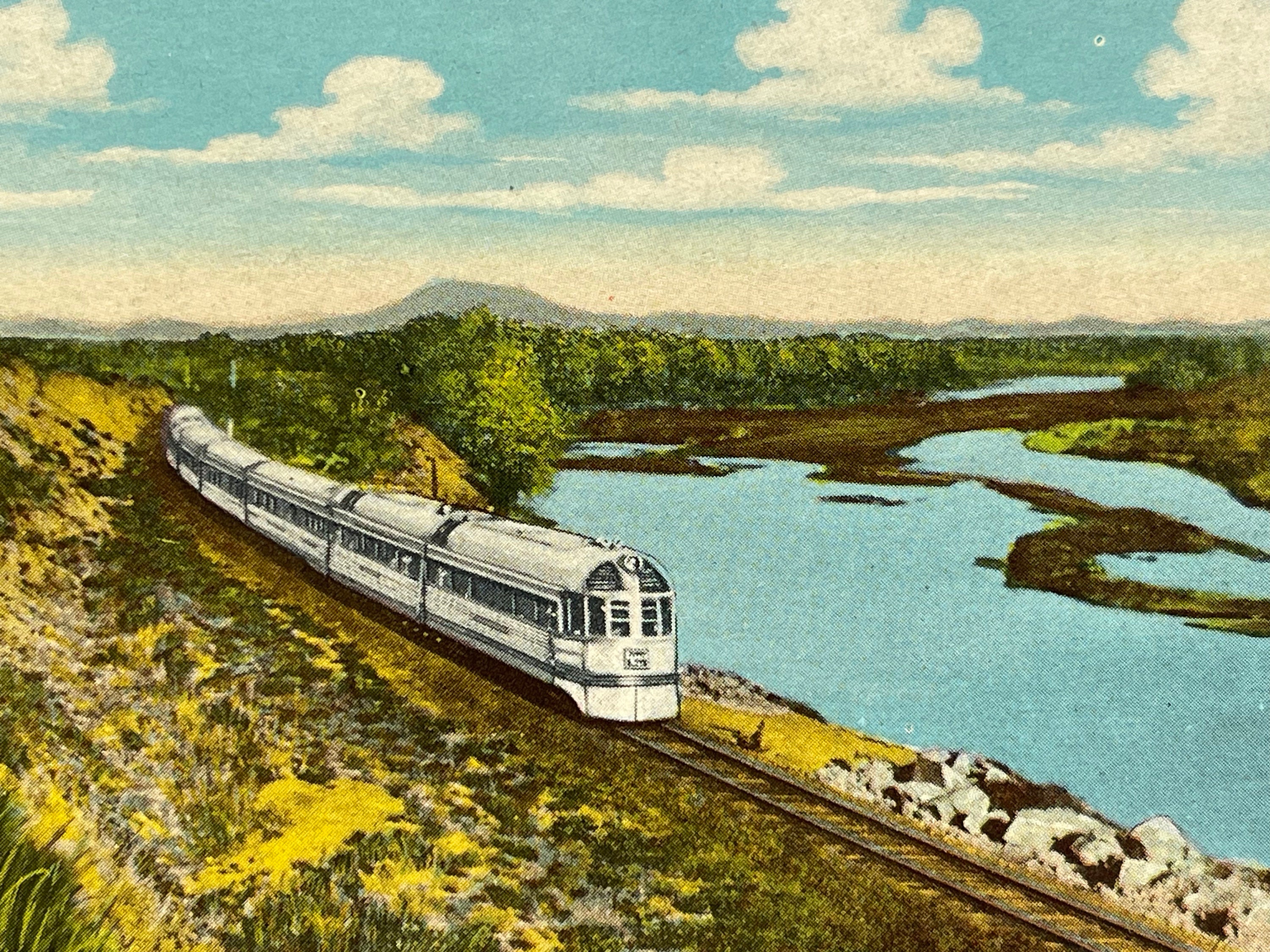 Vintage 1930s Burlington Zephyr Train Postcard - Mccook Nebraska ...