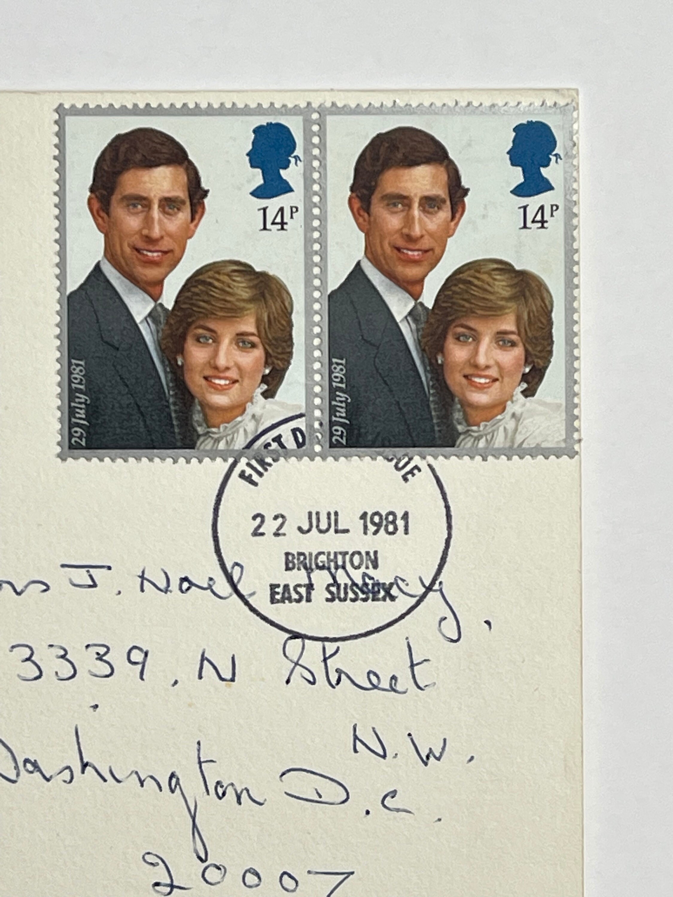 Vintage 1981 Royal Wedding Commemorative Post Card, Stamps Postmarked ...