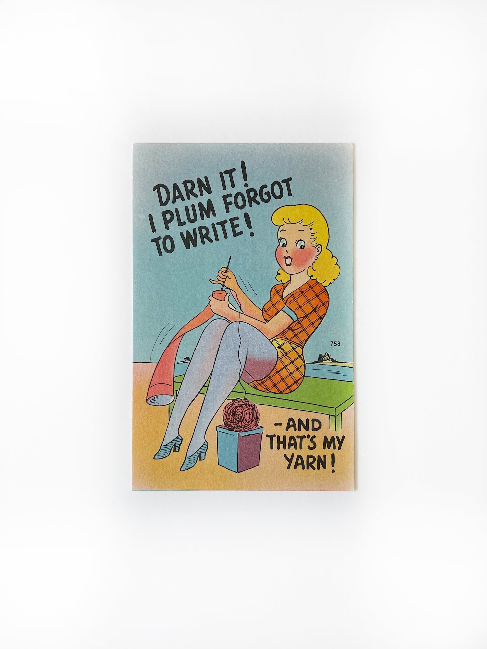 Vintage 1940s Unused Illustrated Funny Post Card - Postcrossing ...