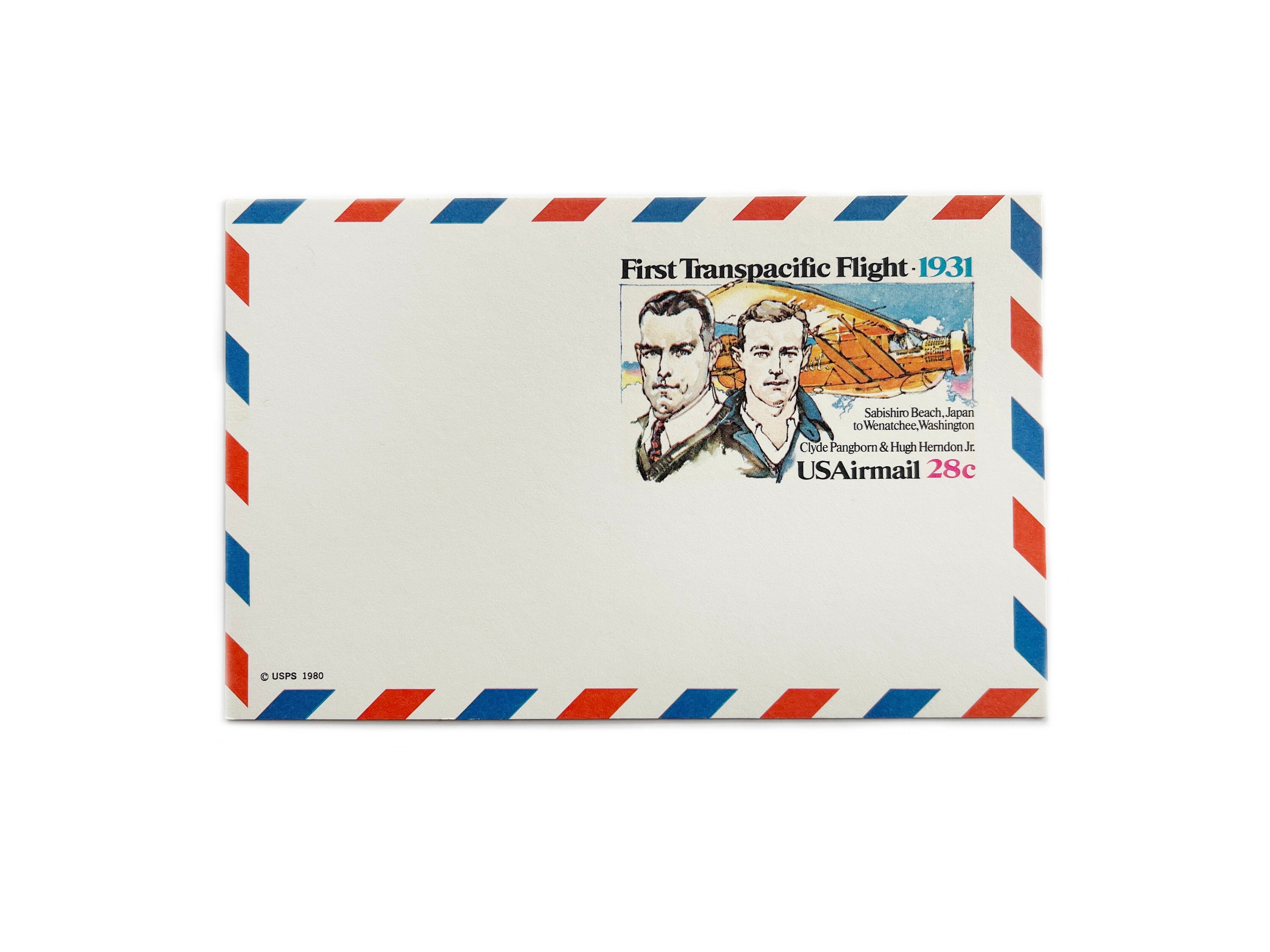 1980 UXC19 First Transpacific Flight 1931 US Airmail 28c Postal ...