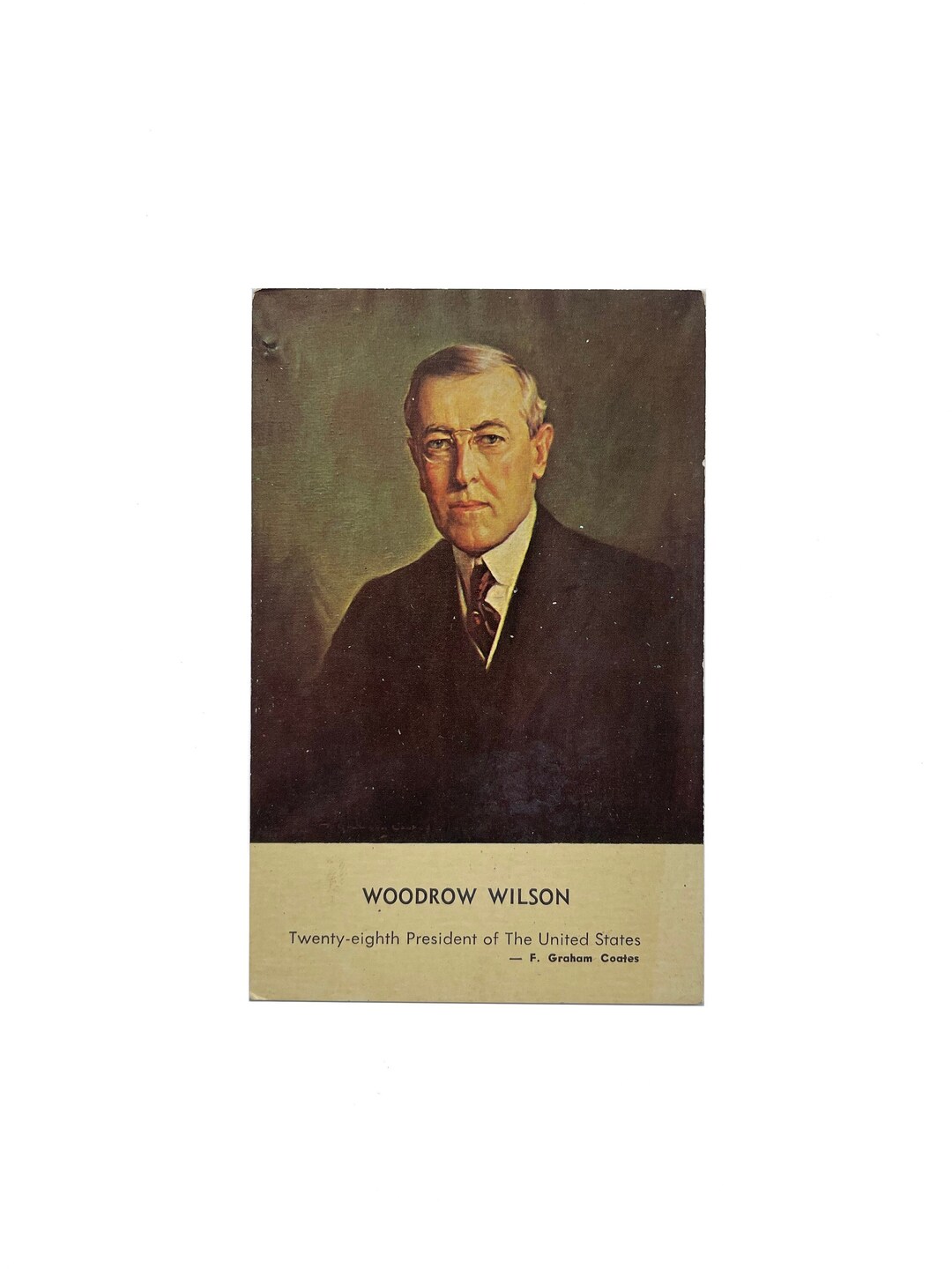 Vintage 1960s Woodrow Wilson 28th President of the United States of ...