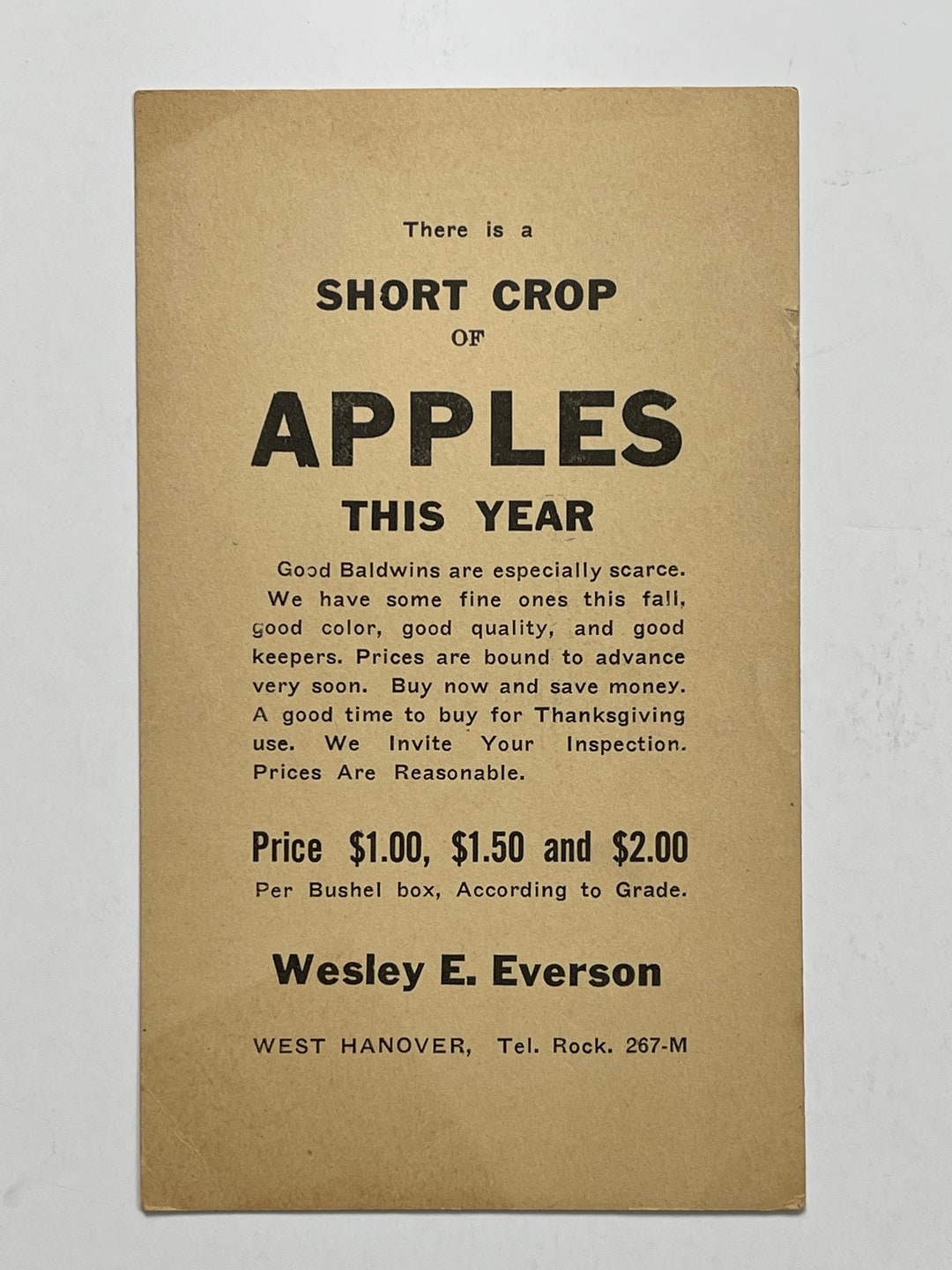 1920s Green One Cent Jefferson US Postal Reply Card Stationery Apples ...