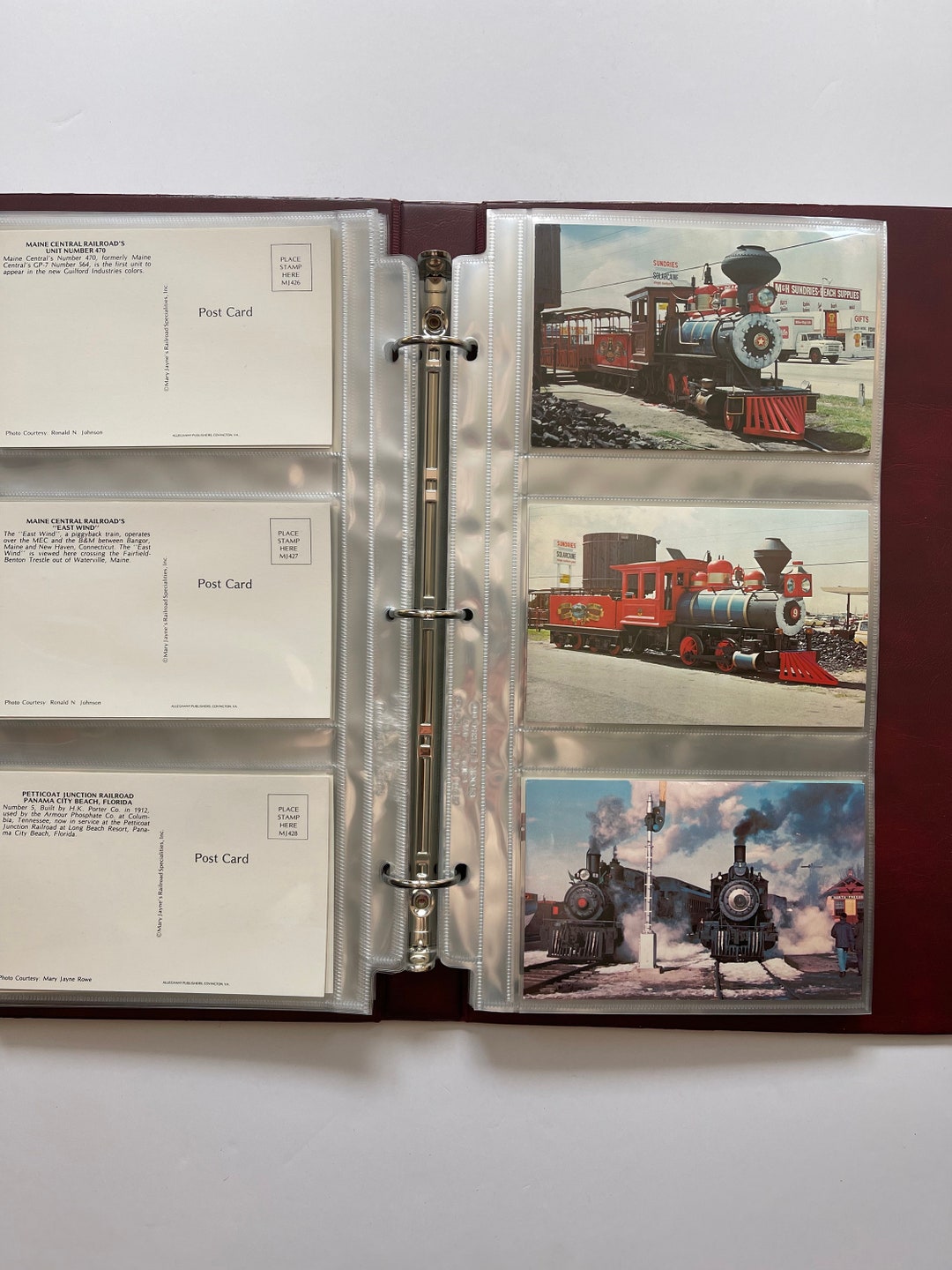 Vintage Album 6 Lot of 132 Train Postcards Collectable Bundle Steam ...