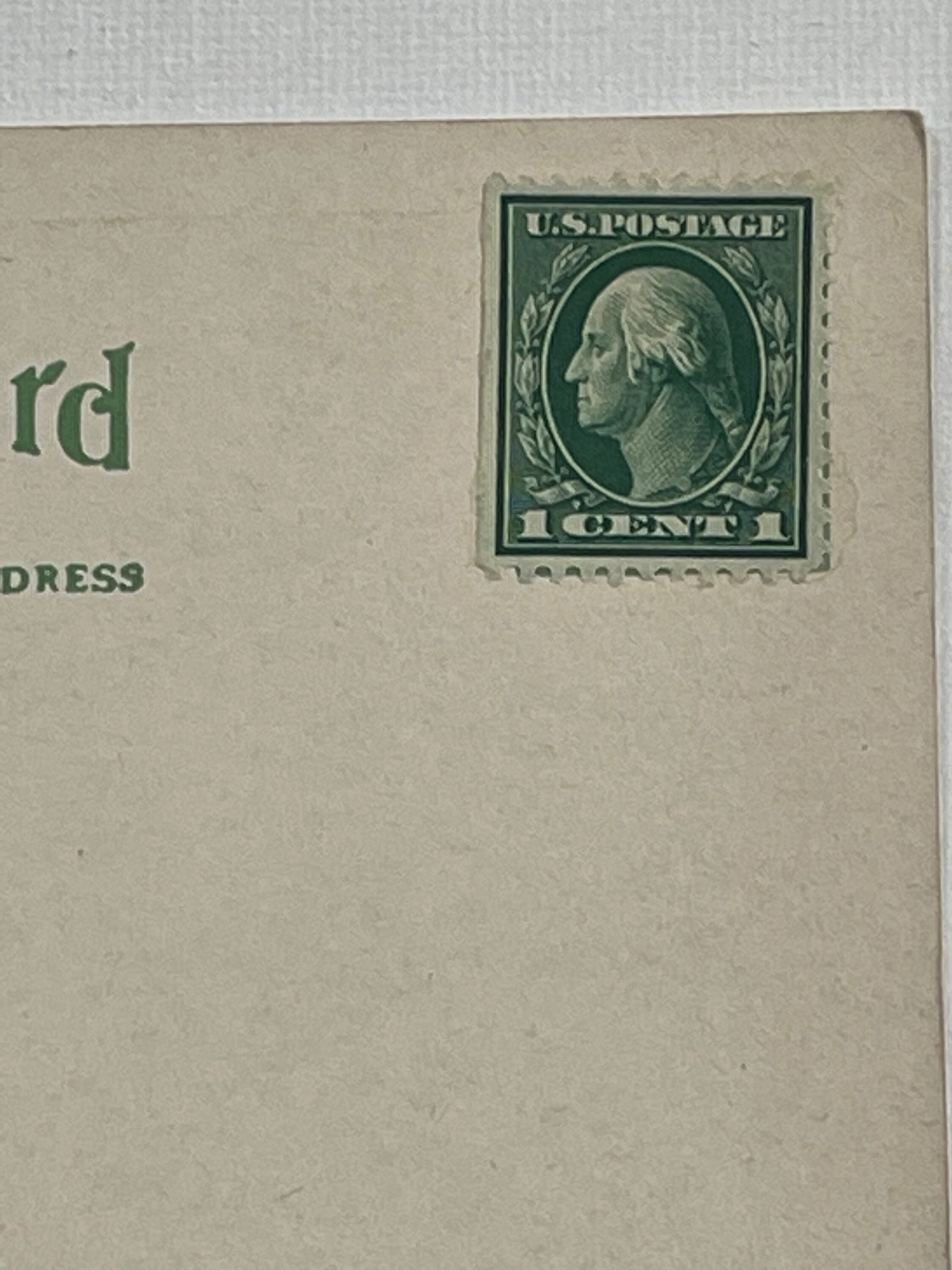 Vintage 1910s Unused Collector Grade Mounted George Washington Green ...