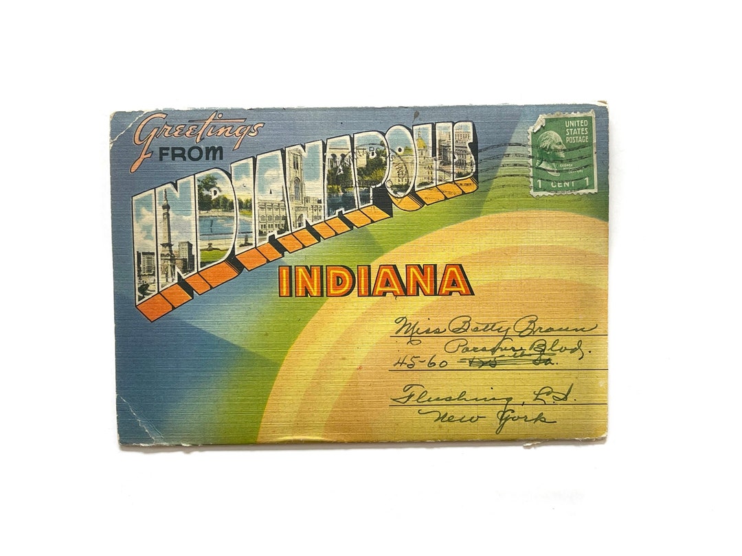 Vintage 1940s Picture Cards of Indianapolis Indiana - Double Sided ...