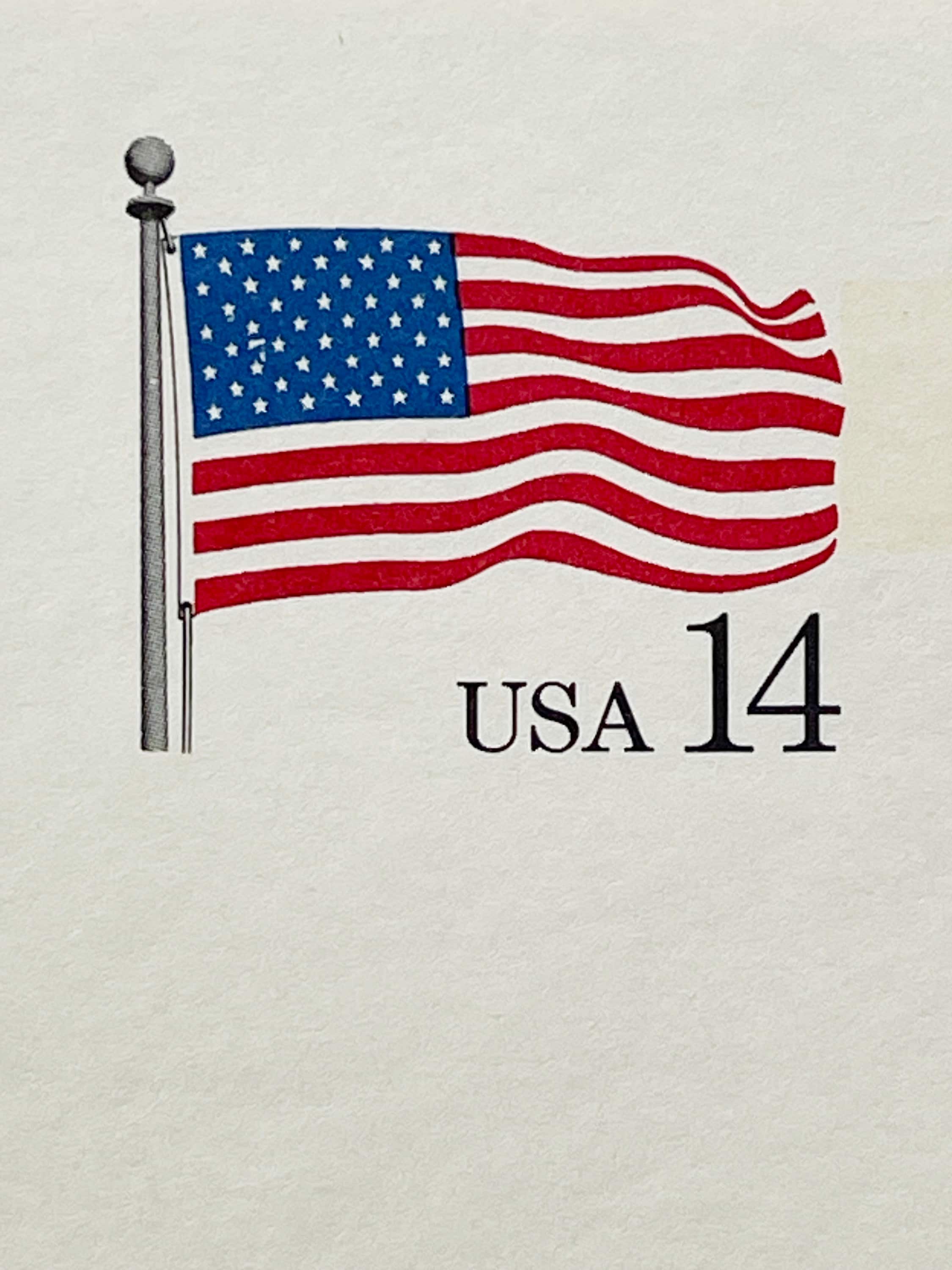 Vintage 1987 Postcard - UX117 14c American Flag Stamped Stationary or ...