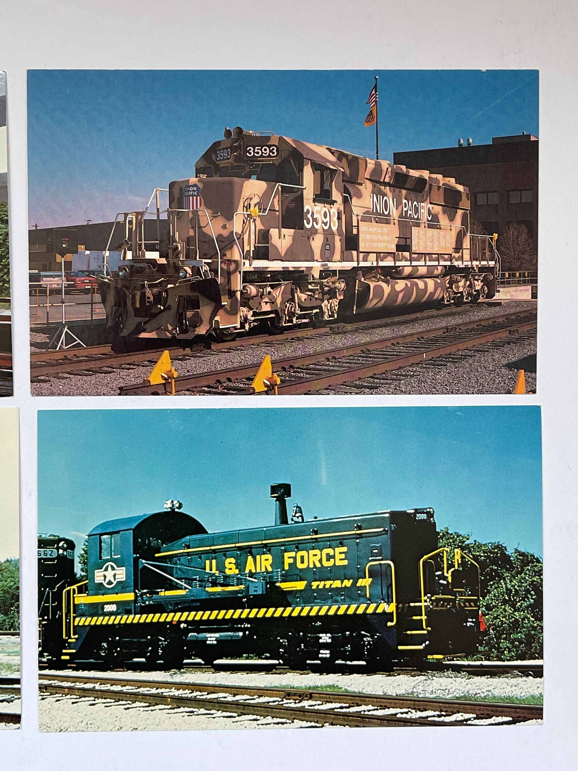 Vintage Set of 4 Military and NASA Train Railway Postcards Collectable ...