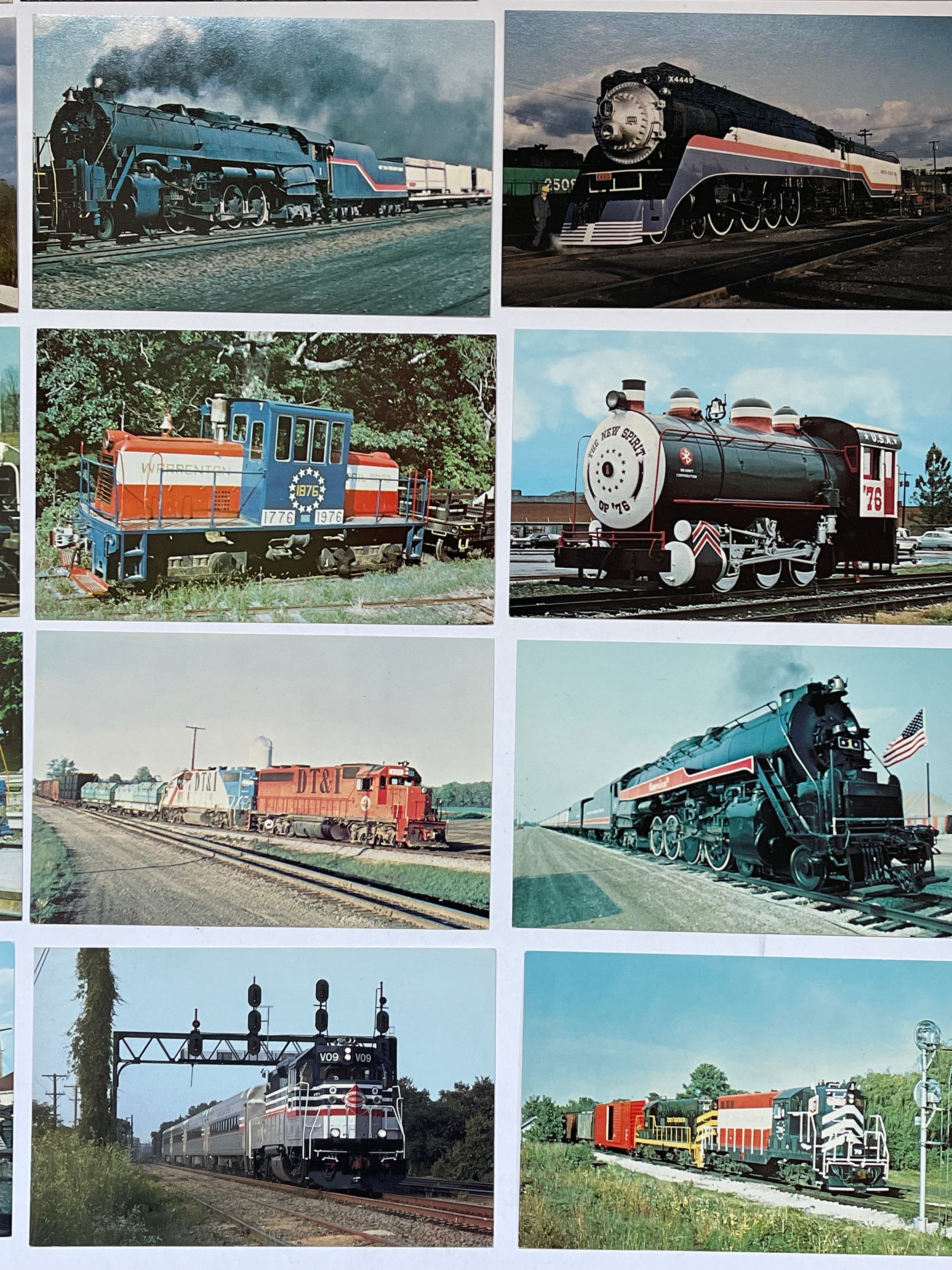 Vintage Lot of 15 Patriotic Train Postcards Collectable Bundle Steam ...