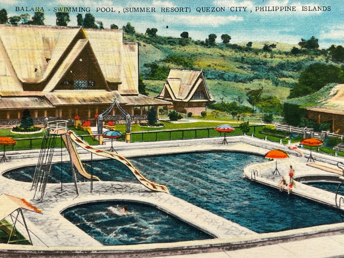 Vintage 1940s Postcard of Balara Swimming Pool - Quezon City ...