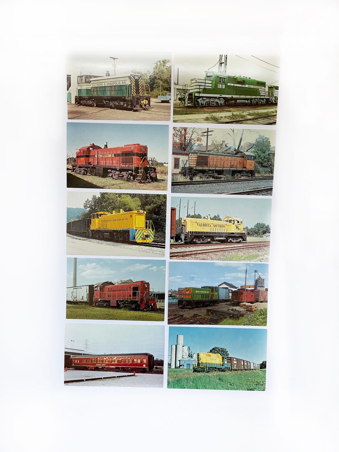 Vintage Lot of 10 Railroad Train Postcards Collectable Bundle - Steam ...