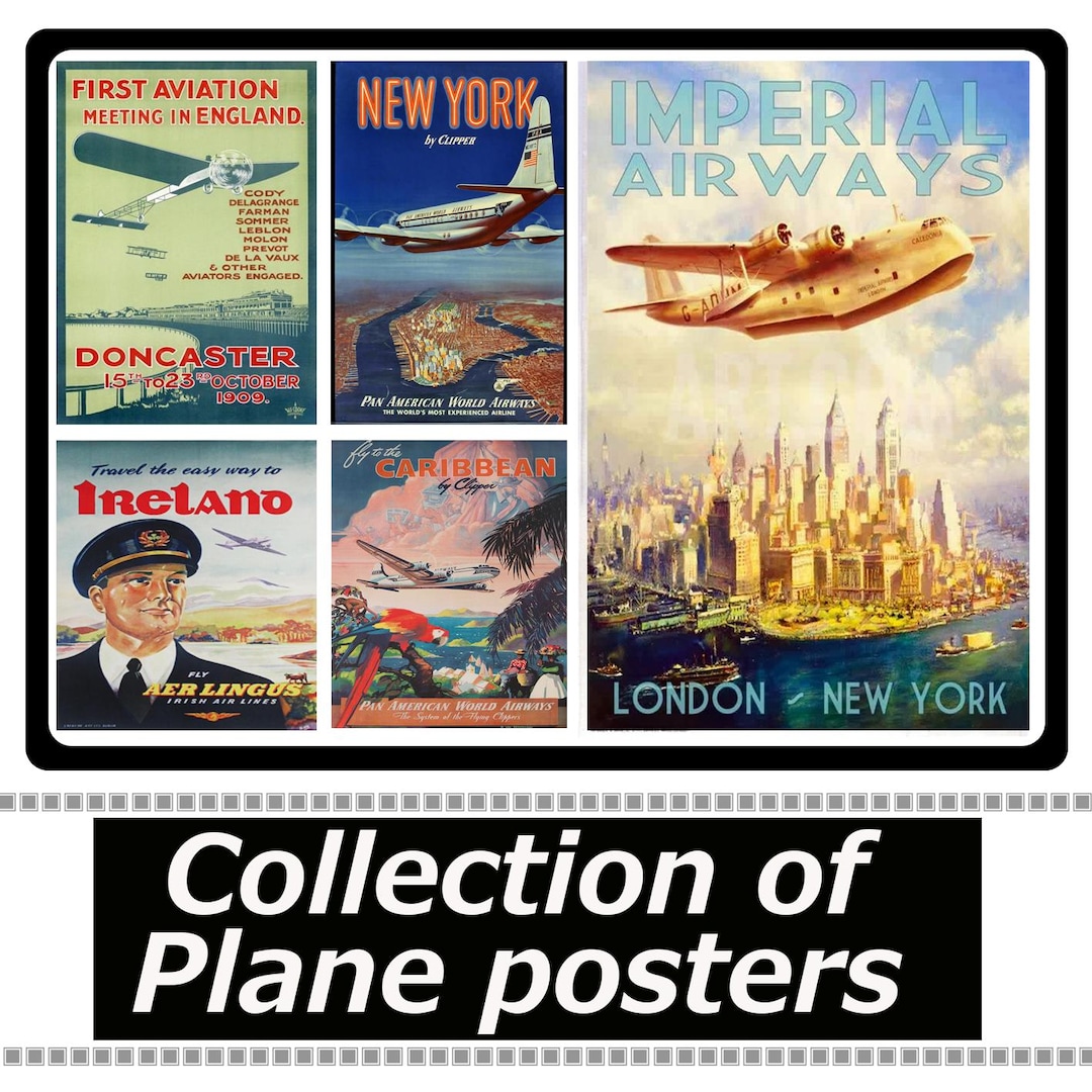120 Plane Posters Images Collection Posters Images/photos Set Digital ...