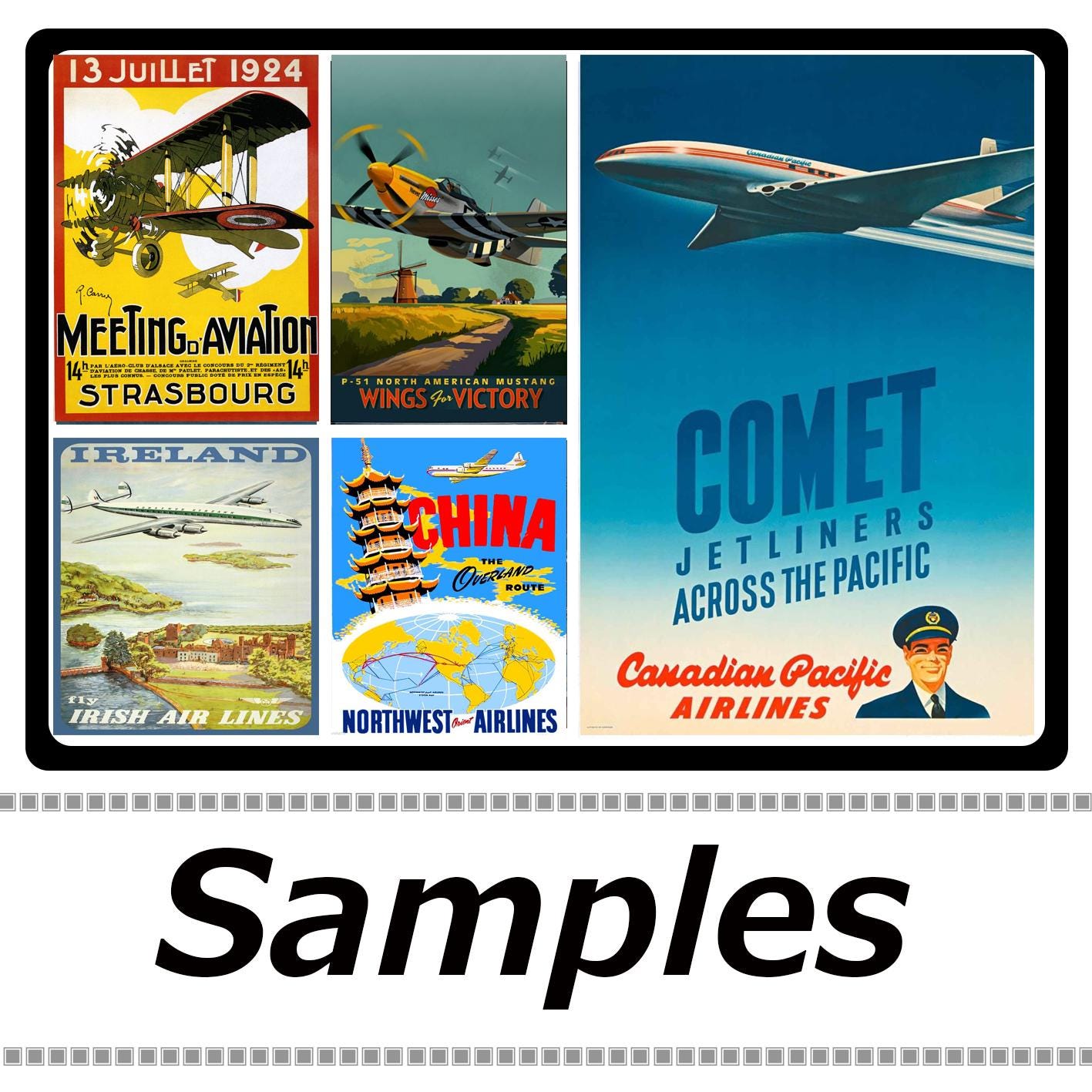 120 Plane Posters Images Collection Posters Images/photos Set Digital ...