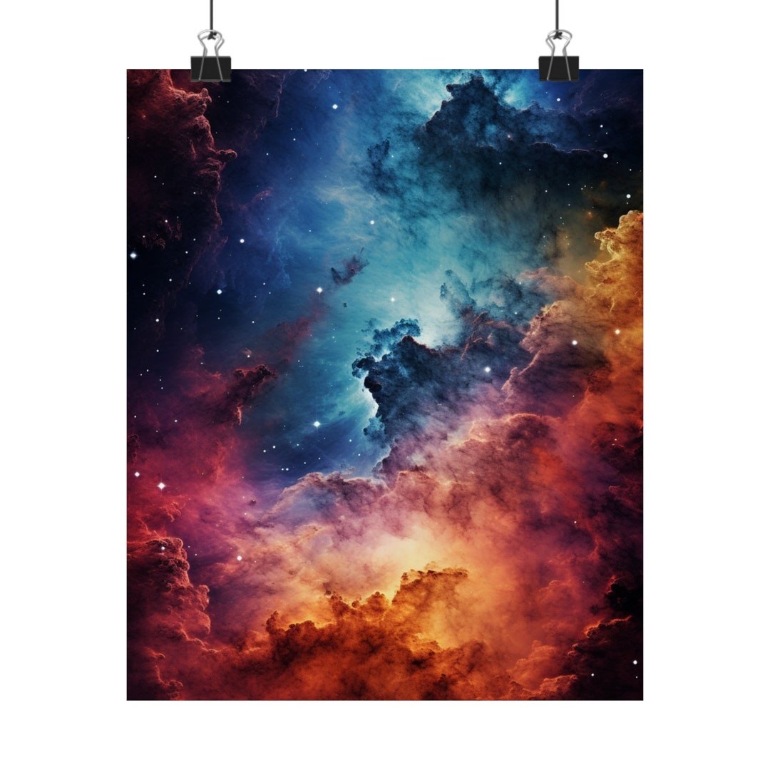 Starry Nebula Poster - Etsy