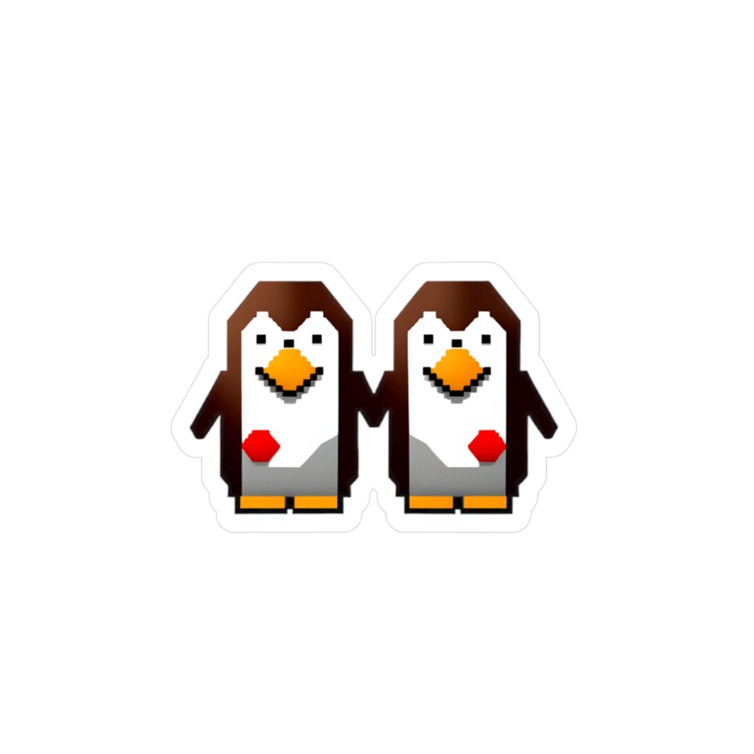 Hand-in-flipper Penguin Pals: Cute Vinyl Sticker Decal - Etsy