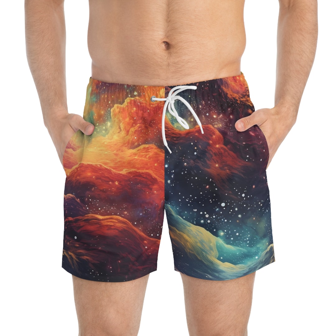 Stellar Splash Galaxy Swim Trunks - Etsy