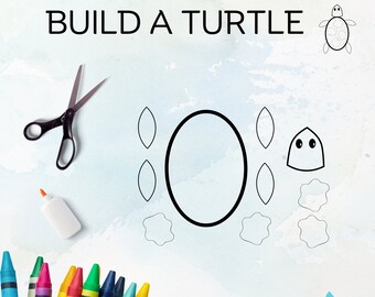 Turtle Printable Craft, Ocean Paper Craft, Indoor Preschool Activity ...