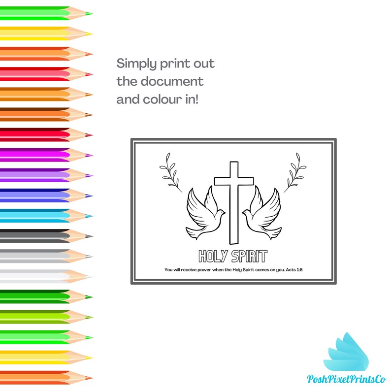 Printable Pentecost Craft Bundle Holy Spirit Coloring - Etsy