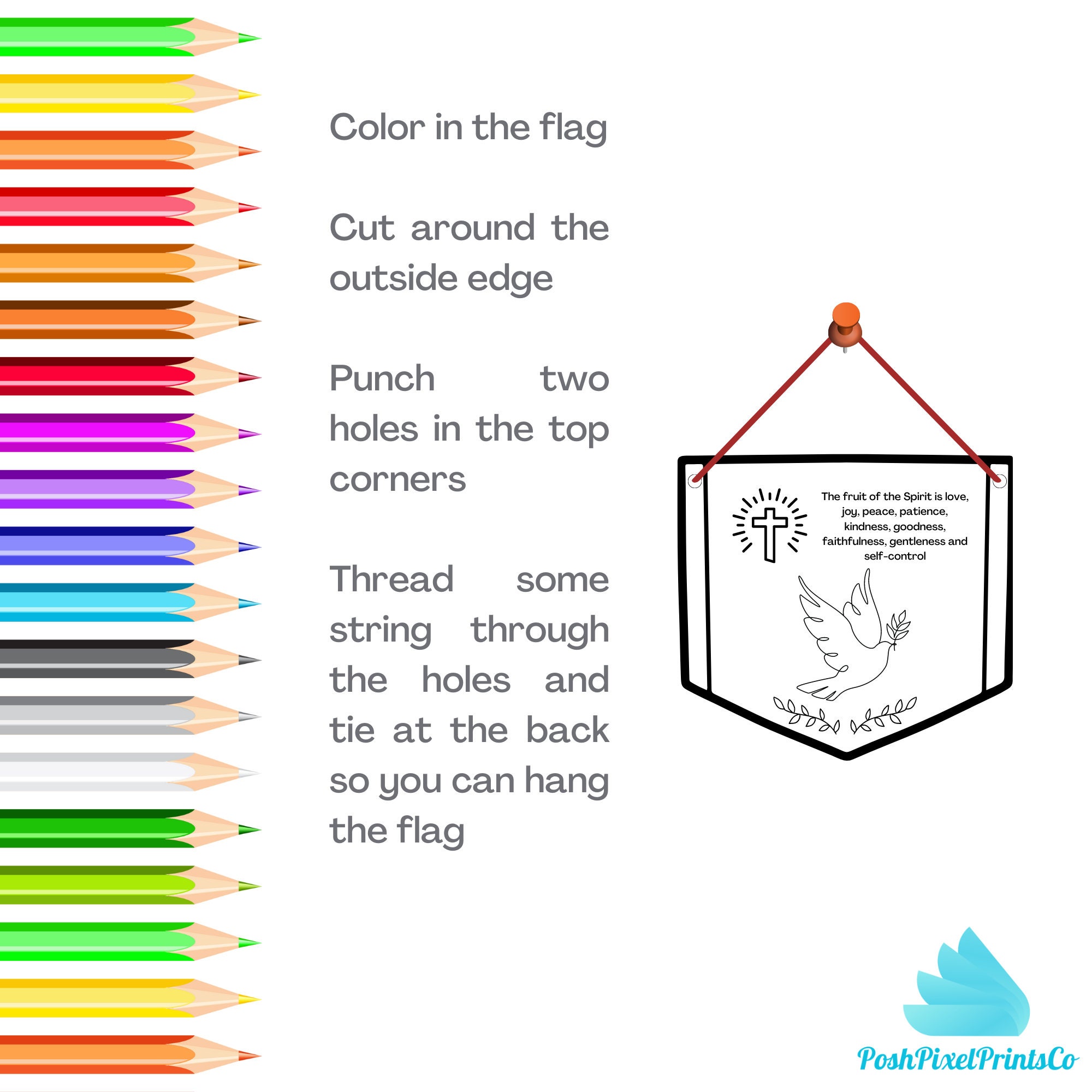 Printable Pentecost Craft Bundle Holy Spirit Coloring Sunday School ...