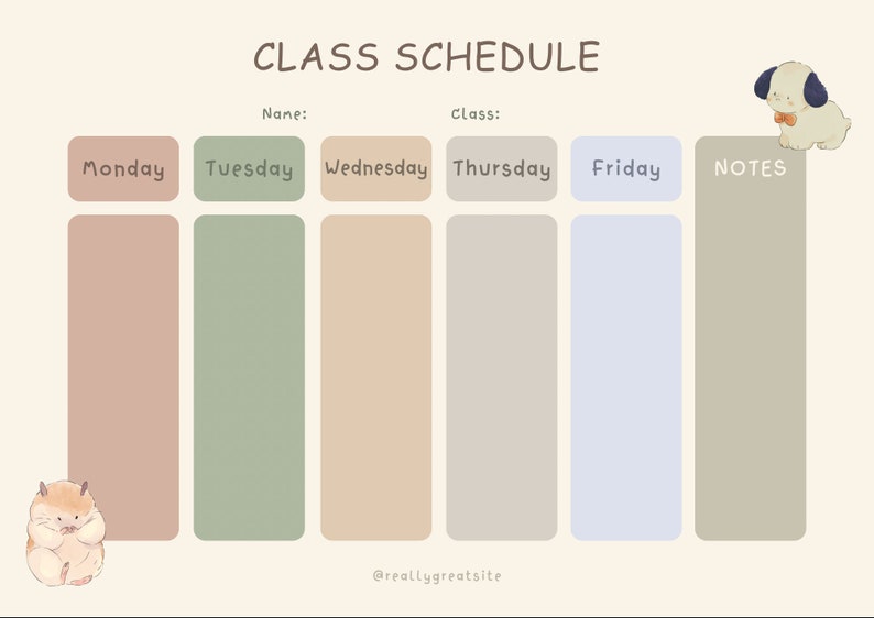 Class Daily Planner - Etsy
