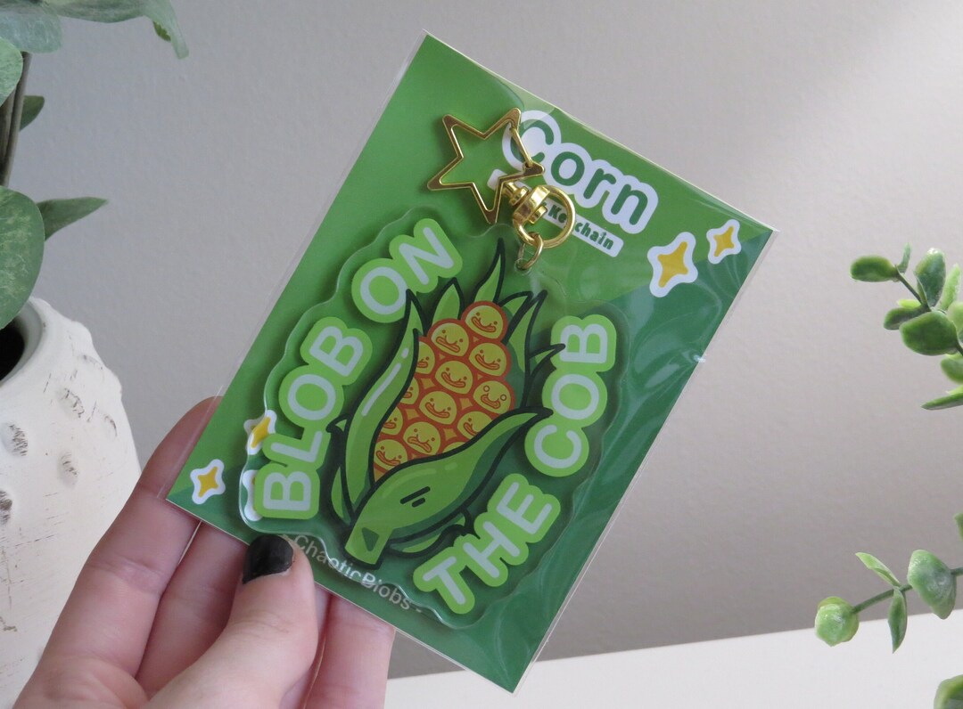 Corn Blobfish Kawaii Acrylic Keychain - Etsy