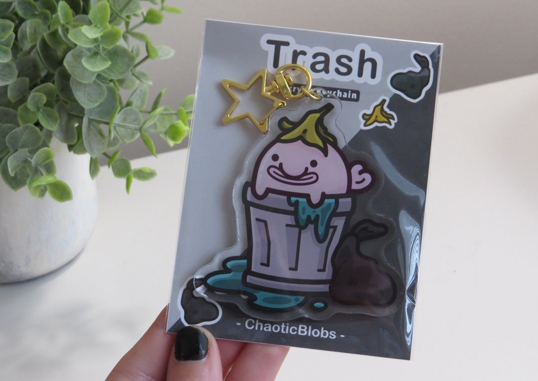 Trash Blobfish Kawaii Acrylic Keychain - Etsy