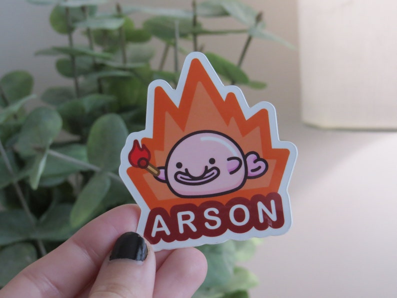 Arson Blobfish Kawaii Waterproof Sticker - Etsy