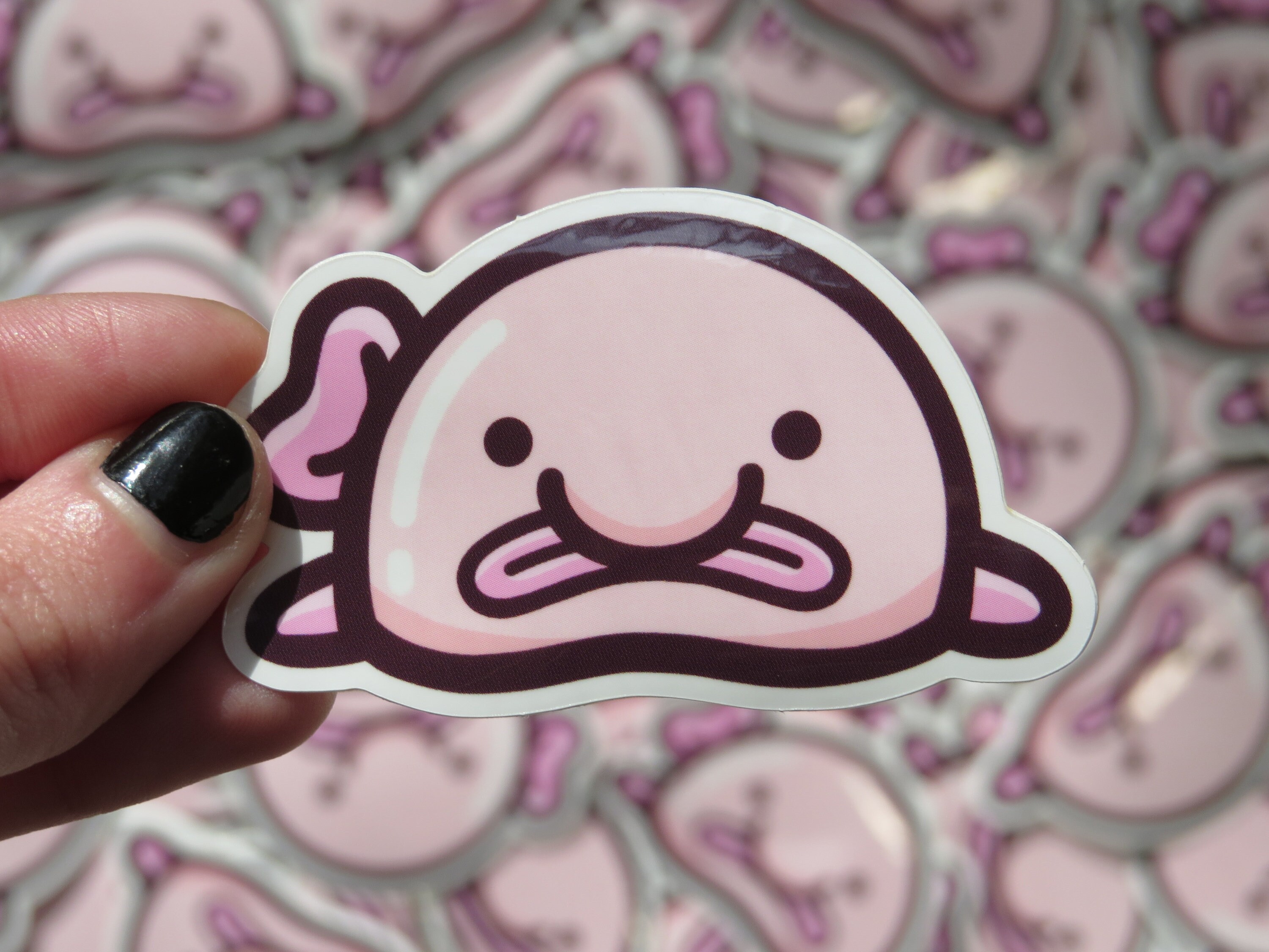 Sad Blobfish Kawaii Waterproof Sticker - Etsy