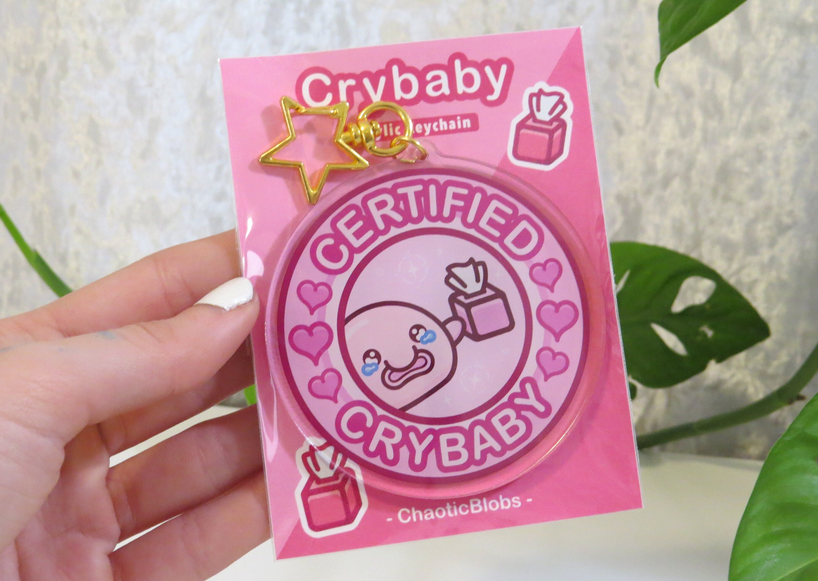 Certified Crybaby Blobfish Kawaii Acrylic Keychain - Etsy