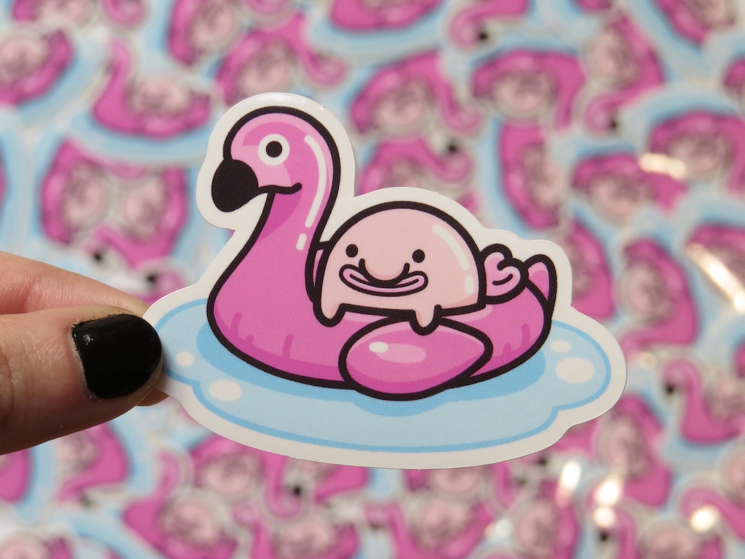 Pool Floaty Blobfish Kawaii Waterproof Sticker - Etsy