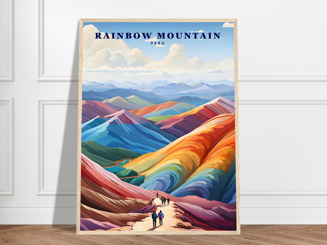 Rainbow Mountain Travel Print Peru Travel Print Collection Mountain ...