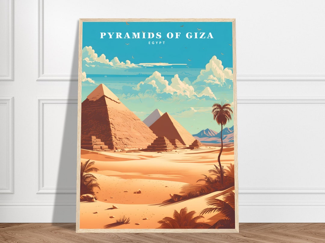 Pyramids of Giza Travel Print | Egypt Travel Print Collection | Ancient ...