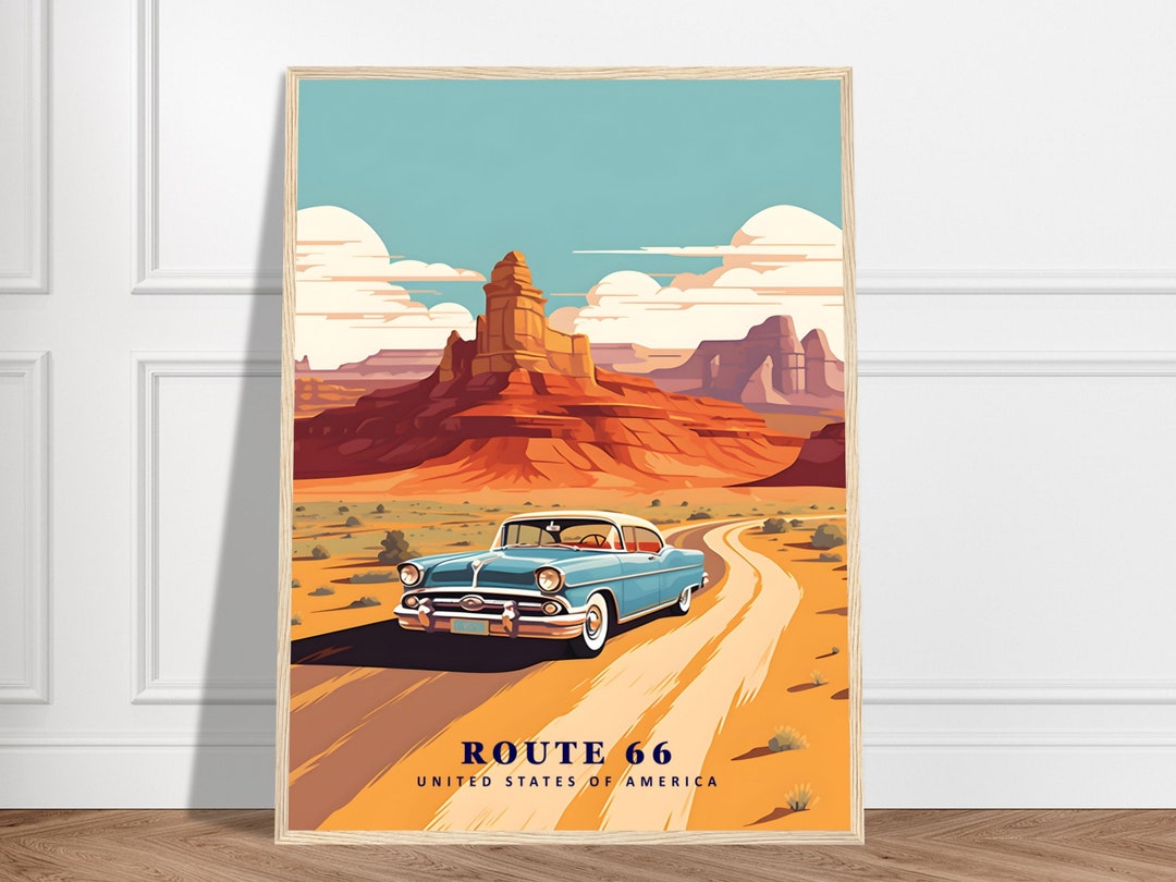 Route 66 Travel Print | United States of America Travel Print ...