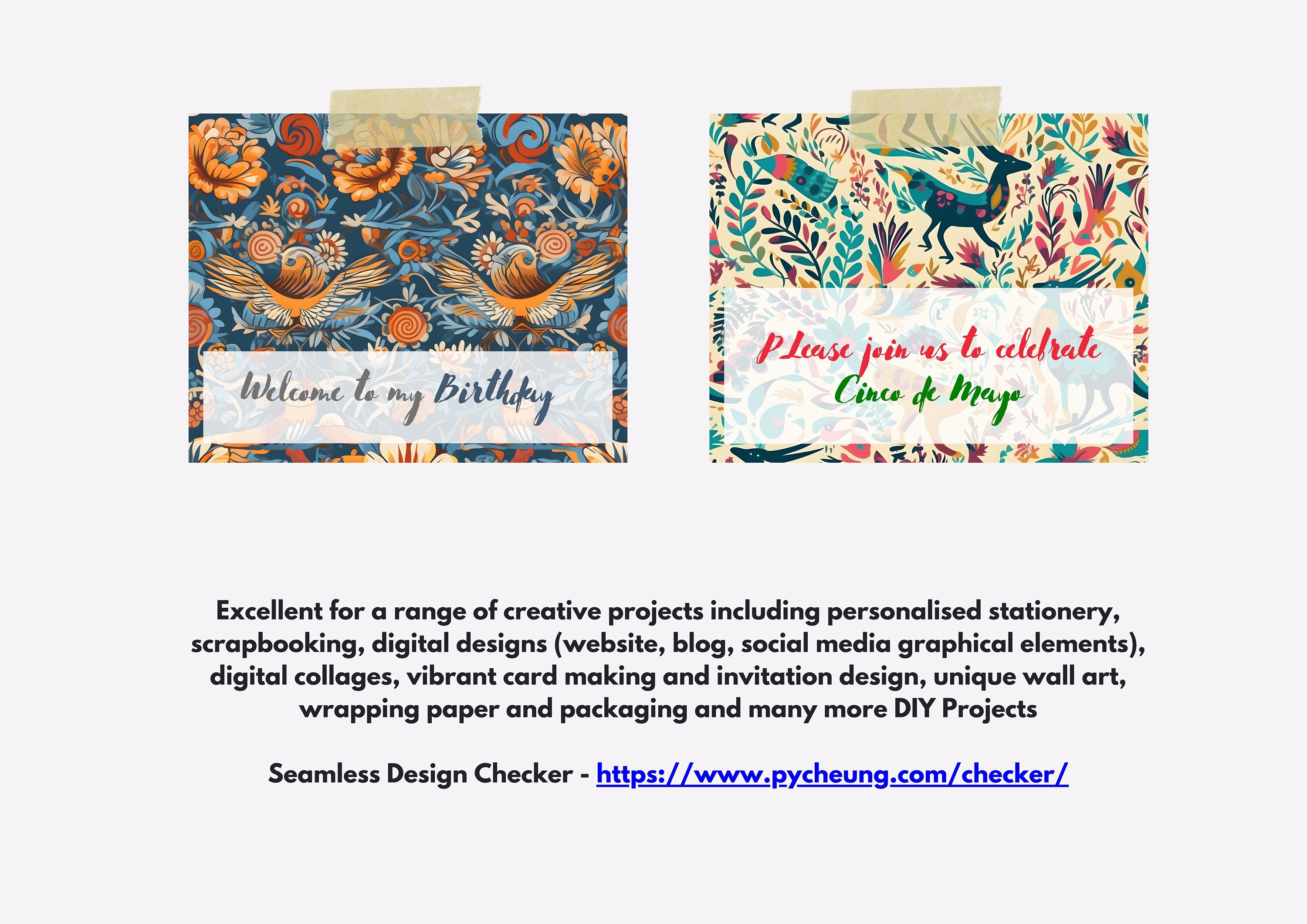 Viva La Mexico 12 Seamless Digital Papers 12x12 Inch 300 DPI ...