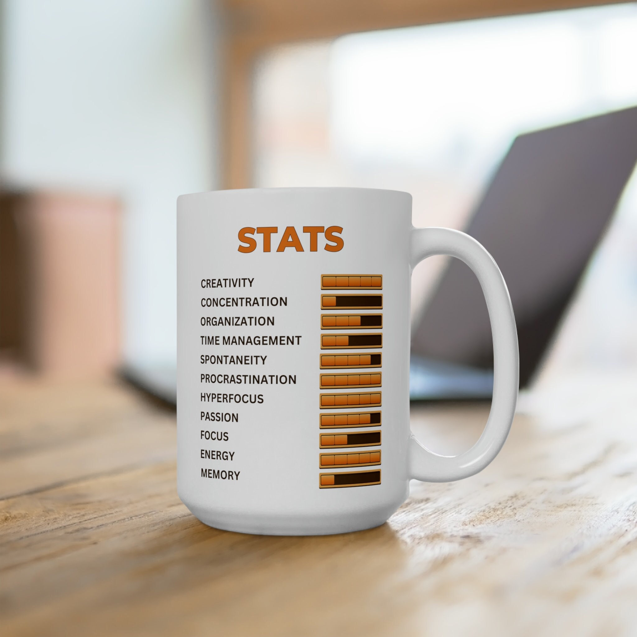 ADHD Stats, ADHD Mug, Neurodiversity, ADHD Adult, Ceramic Mug ...