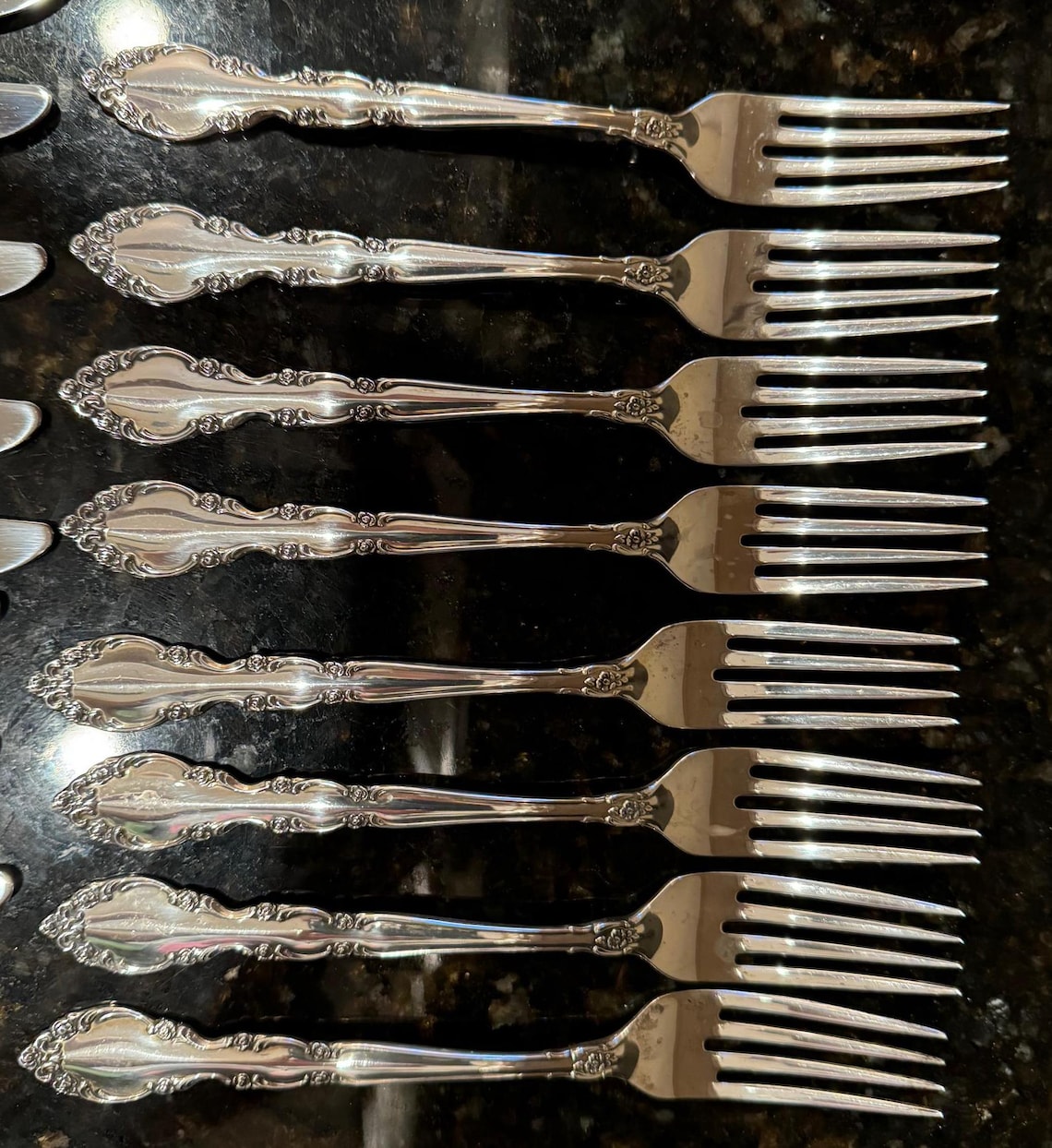 Oneida Heirloom Sterling Silver Flatware Grandeur, 8 Settings, 32 ...