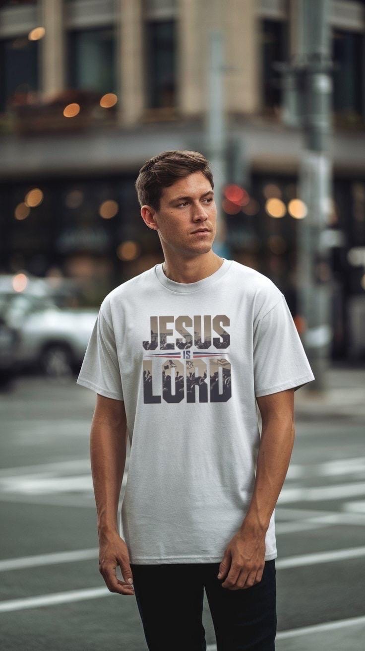 Christian JESUS IS LORD Unisex Heavy Cotton Tee, Faith Patriotic ...
