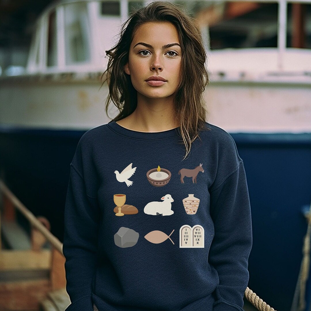 Bible Symbols, Faith Based Sweatshirt, Jesus Apparel, Biblical Clothing ...