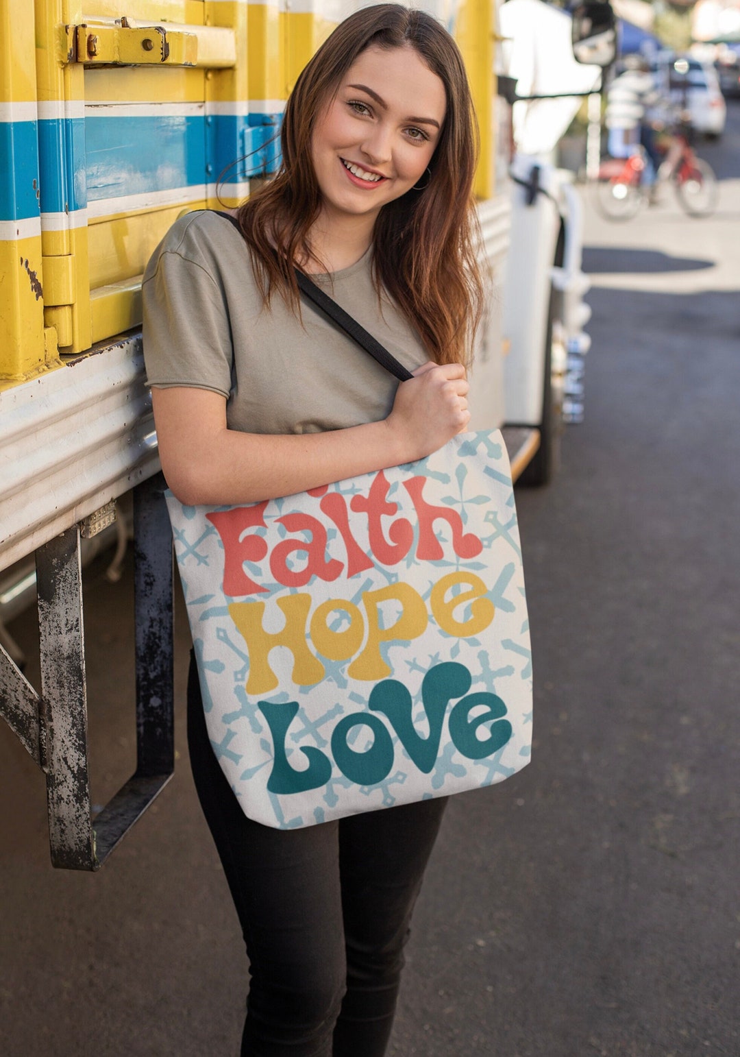 Faith Based Handbag Hope Love Cool Trendy Christian Purse Reusable ...