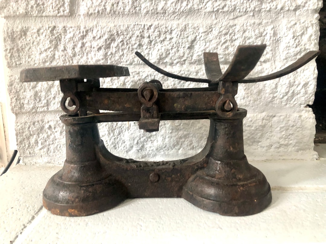Antique Cast Iron 7lb Scale - Etsy