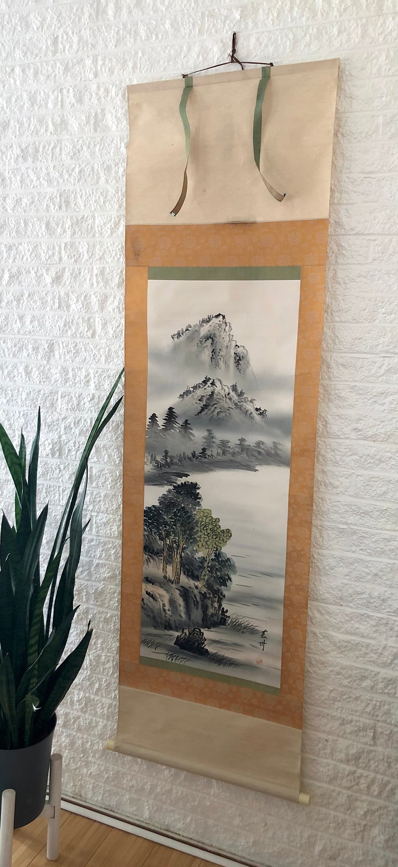 Vintage Asian Hanging Scroll Art - Etsy