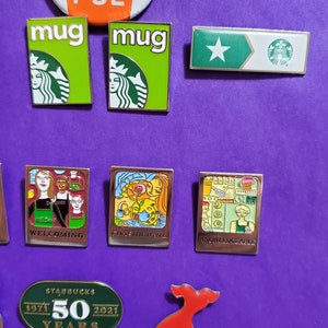 Vintage Starbucks Lapel Pins 13 in Total RARE Pieces - Etsy