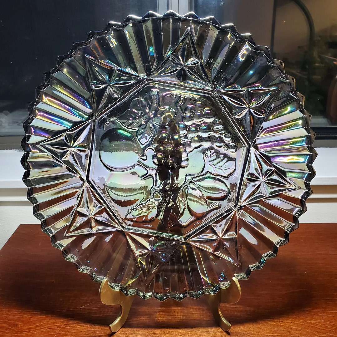 Vintage Indiana Carnival Glass - Smoke Color - Etsy