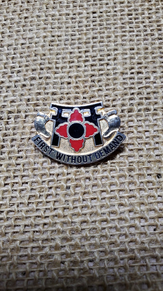 406 Corps Support Battalion Vintage Insignia Lapel Pin - Gem