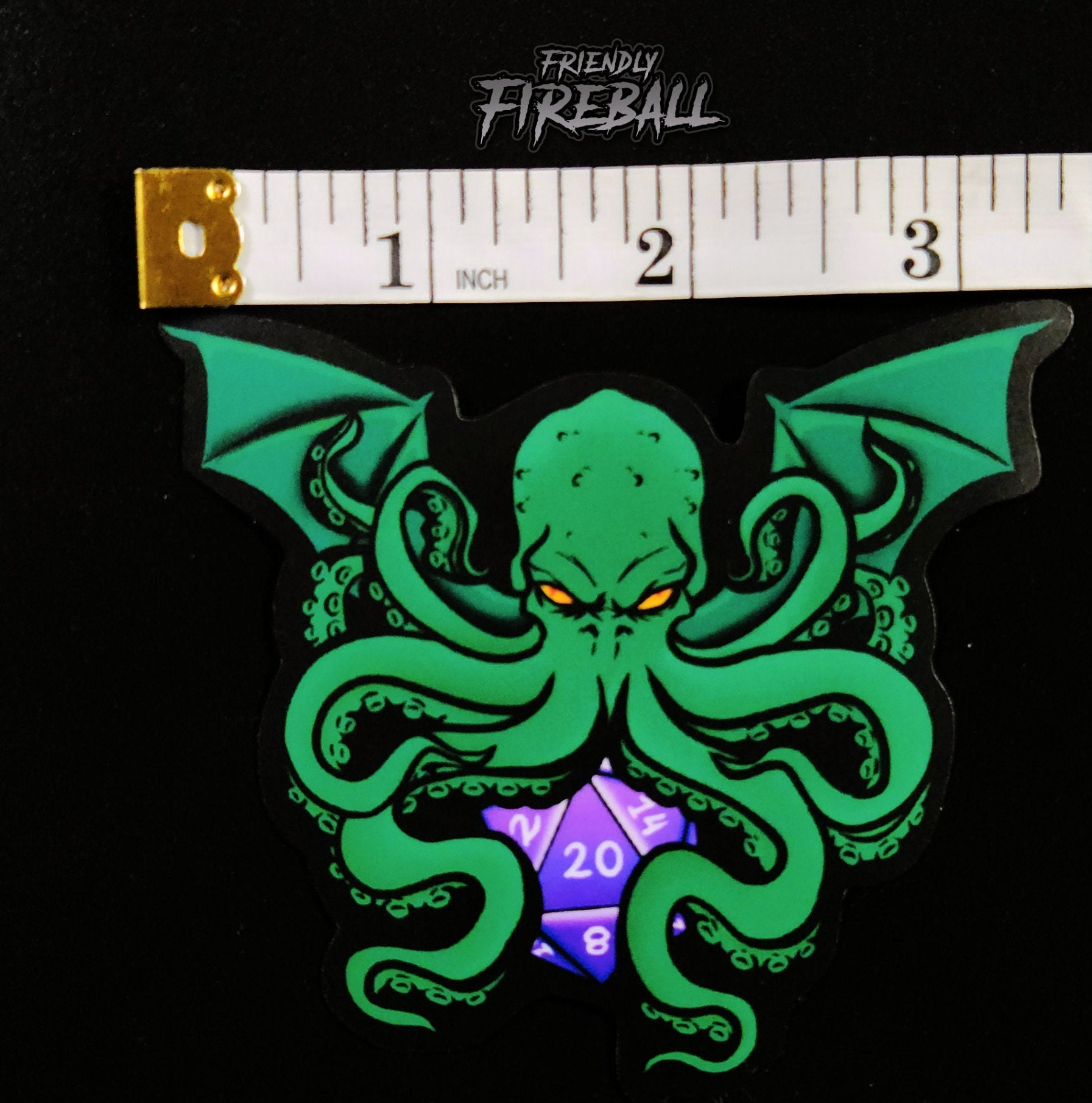 Mythical Cthulhu D20 Sticker, Waterproof Vinyl Decal for Gamers ...