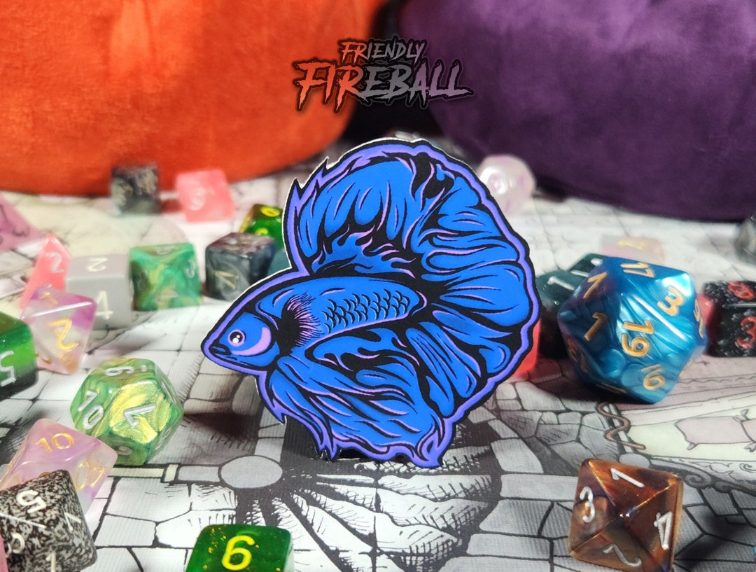 Colorful Betta Fish Sticker for Aquarium Decor - Waterproof Vinyl Decal ...