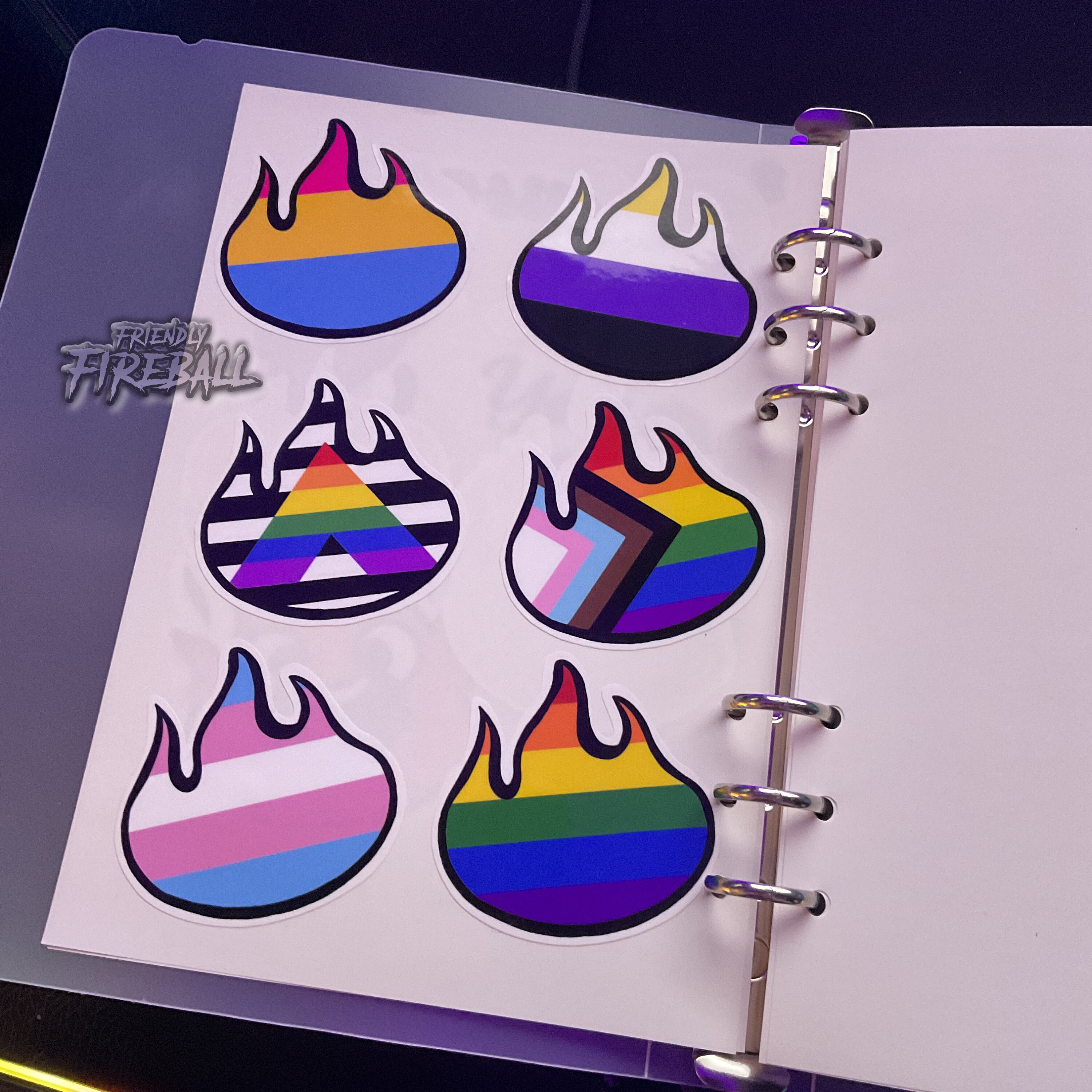 Fireball LGBTQIA Pride Flag Sticker Vinyl Laminated and - Etsy