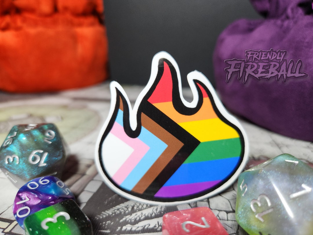 LGBTQIA+ Pride Fireball Sticker |vinyl & Waterproof for Your Laptop ...